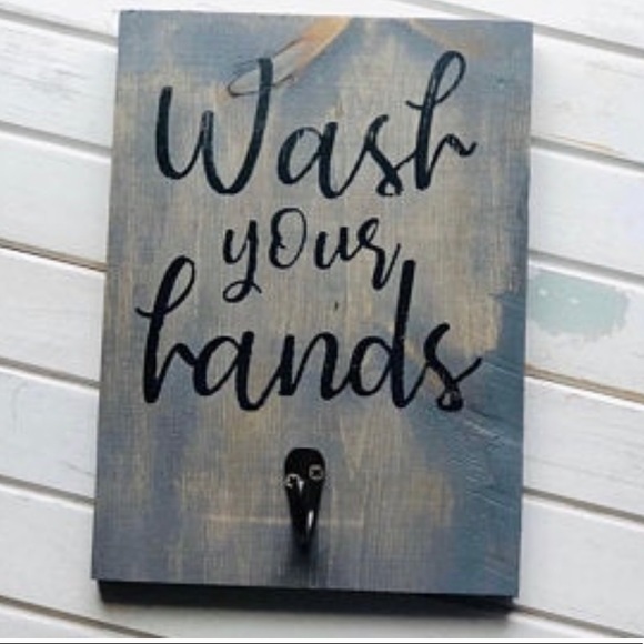 Hand Crafted | Bath | Rustic Wash Your Hands Sign Bathroom Decor | Poshmark